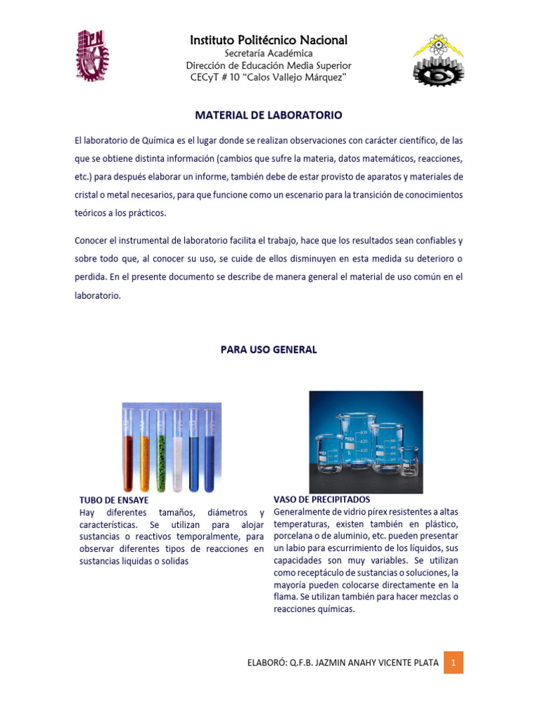 Material de Laboratorio | PDF