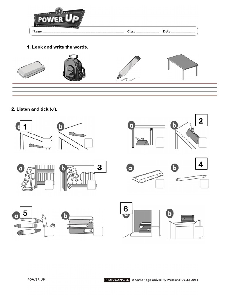 Unit - 1 - Revision Power Up Grade 2 | PDF