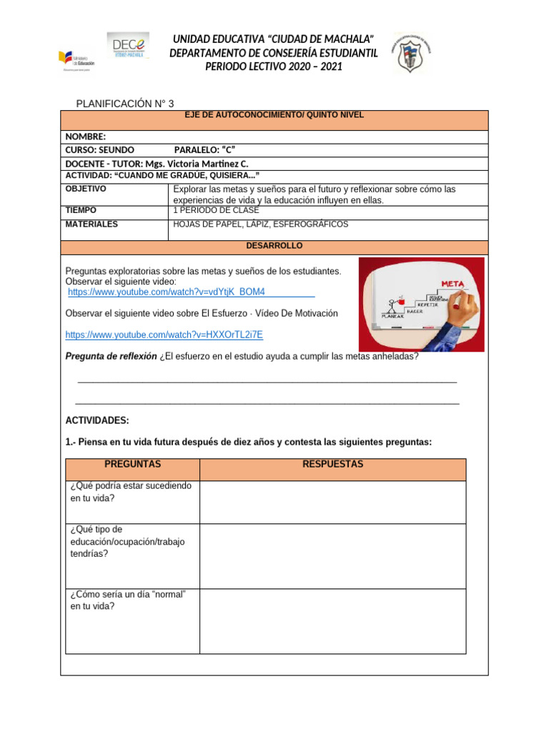 Actividad Ovp # 3 | PDF | Crecimiento personal y profesional