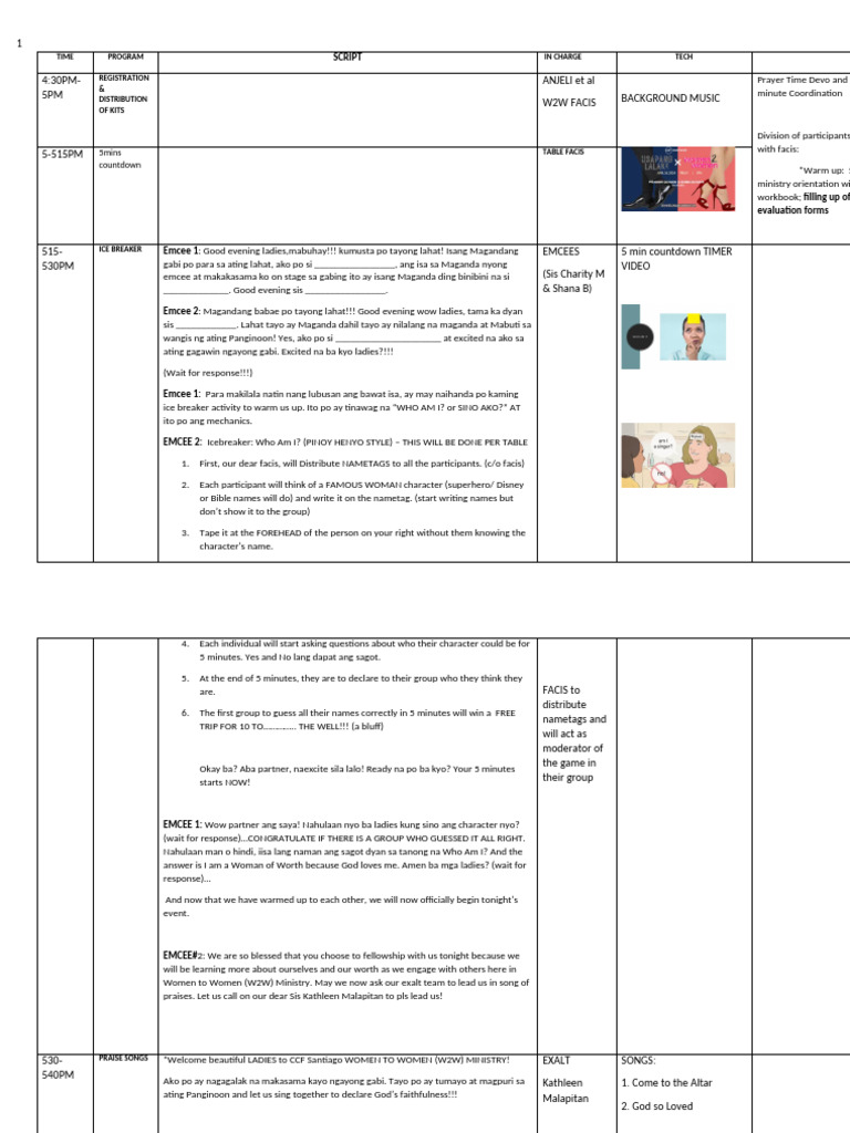 W2W Script Program Flow | PDF
