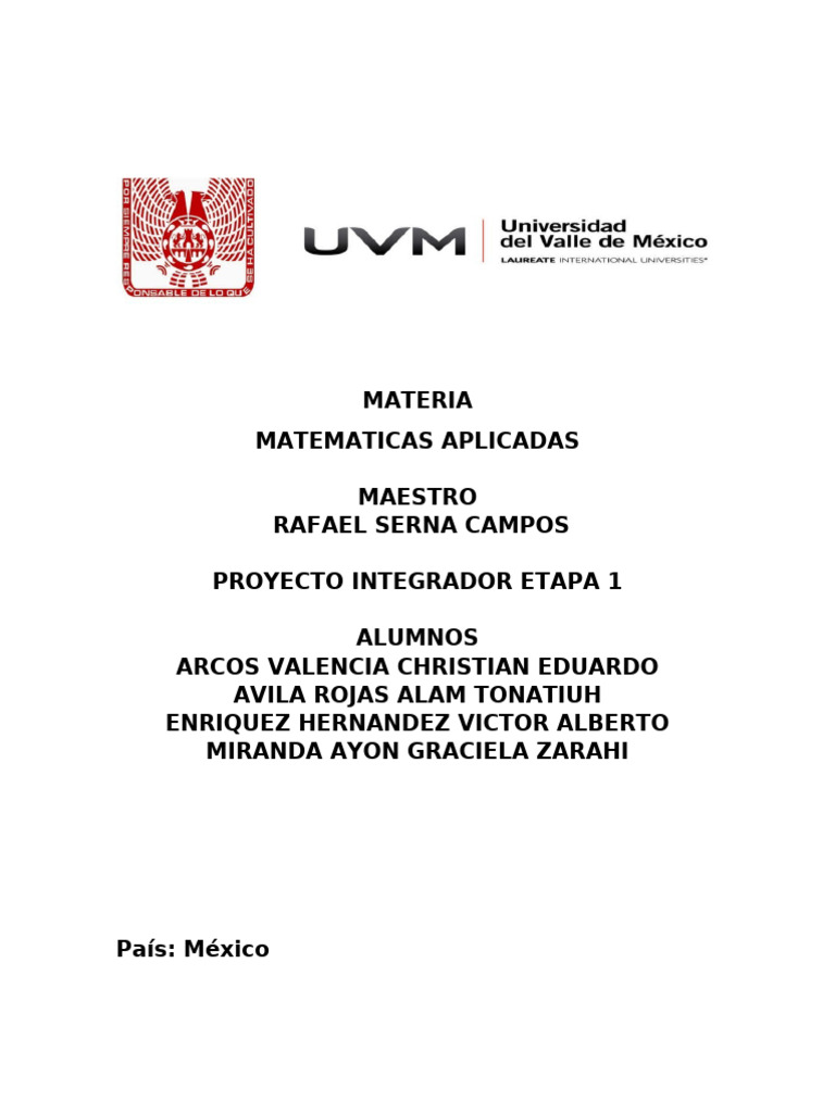 Proyecto Integrador 1 | PDF | México | Economias