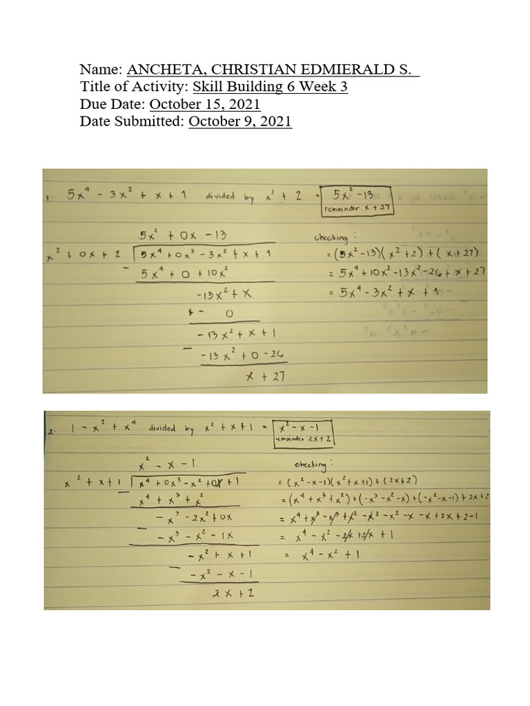 ANCHETA SkillBuilding6Week3 | PDF