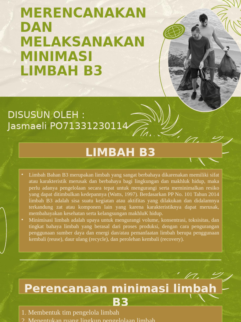 Tri Dwi MB - PPT Minimisasi Limbah b3 | PDF
