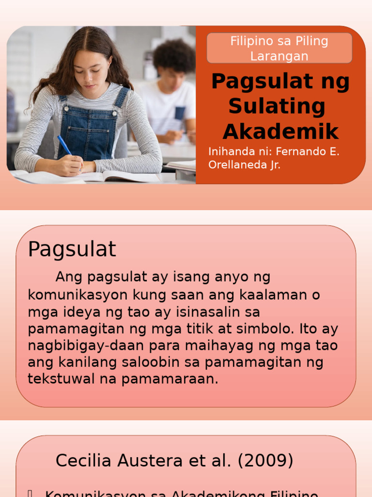 Pagsulat NG Sulating Akademiko Lesson 1 2 | PDF