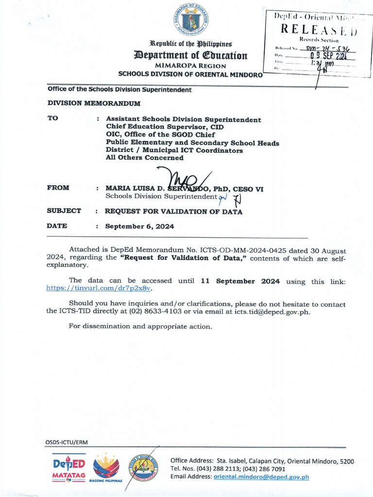 DM-Request-for-Validation-of-Data | PDF