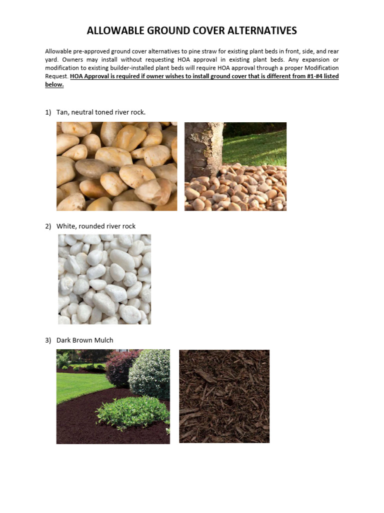 CAS Allowable Ground Cover Alternatives | PDF