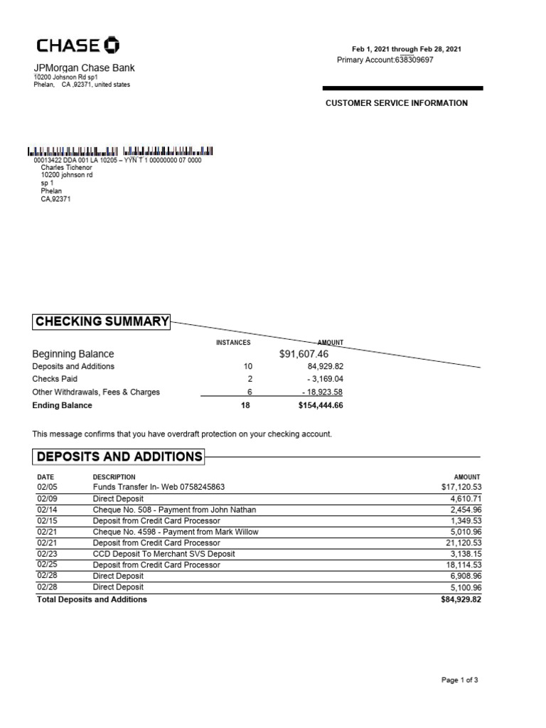 JPMCB Bank Statement Feb_1_ (1)11 | PDF