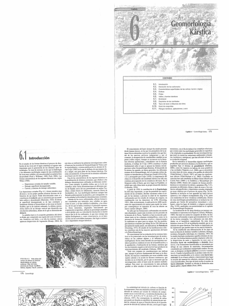 Geomorfologia. G.elorza. Cap 06 (Karst) | PDF