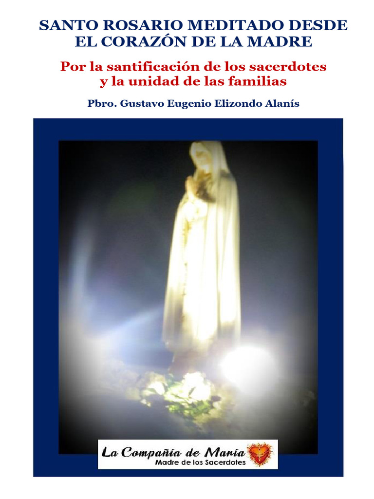 Santo Rosario Meditado Desde El Corazon de La Madre Media Carta | PDF