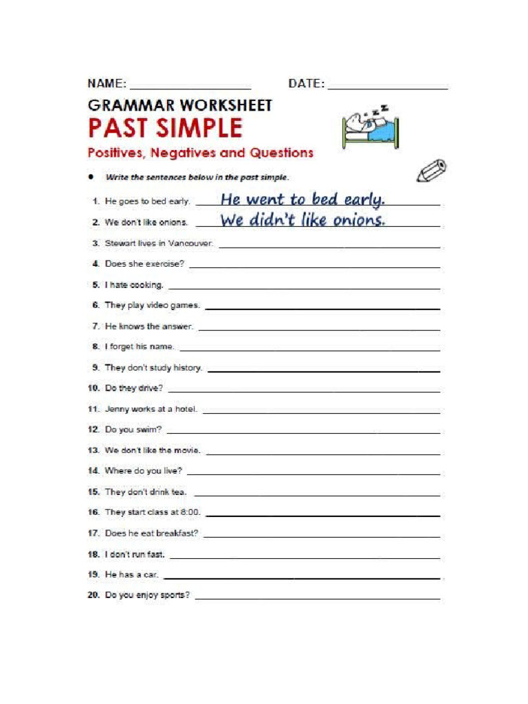 English II - Unit II - SIMPLE - PAST - EXE - 24 | PDF