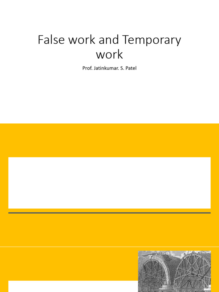 False Work ,Temporary Works | PDF