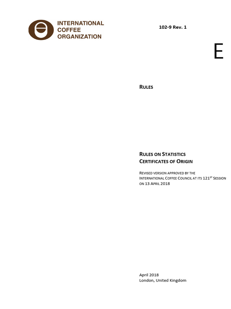 Icc 102 9 R1e Rules Certificates Origin Final | PDF