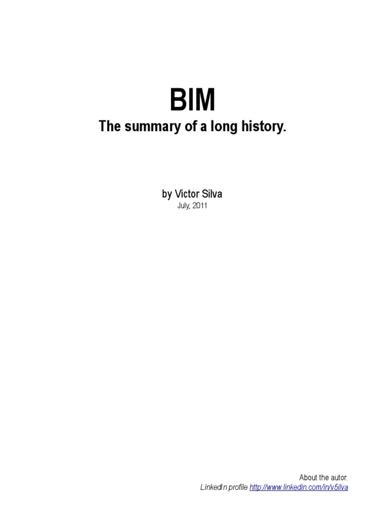 History of BIM in Construction | PDF | Building Information Modeling ...