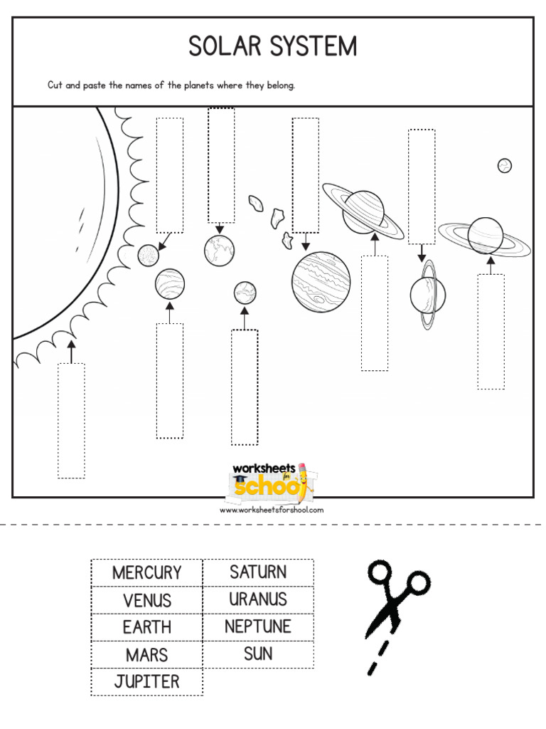 Worksheets about solar system | PDF