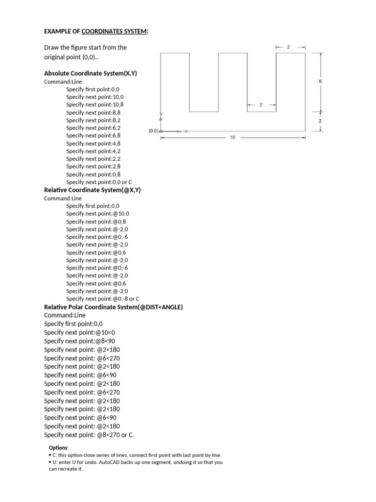 Coordinate Systems in AutoCAD Explained | PDF