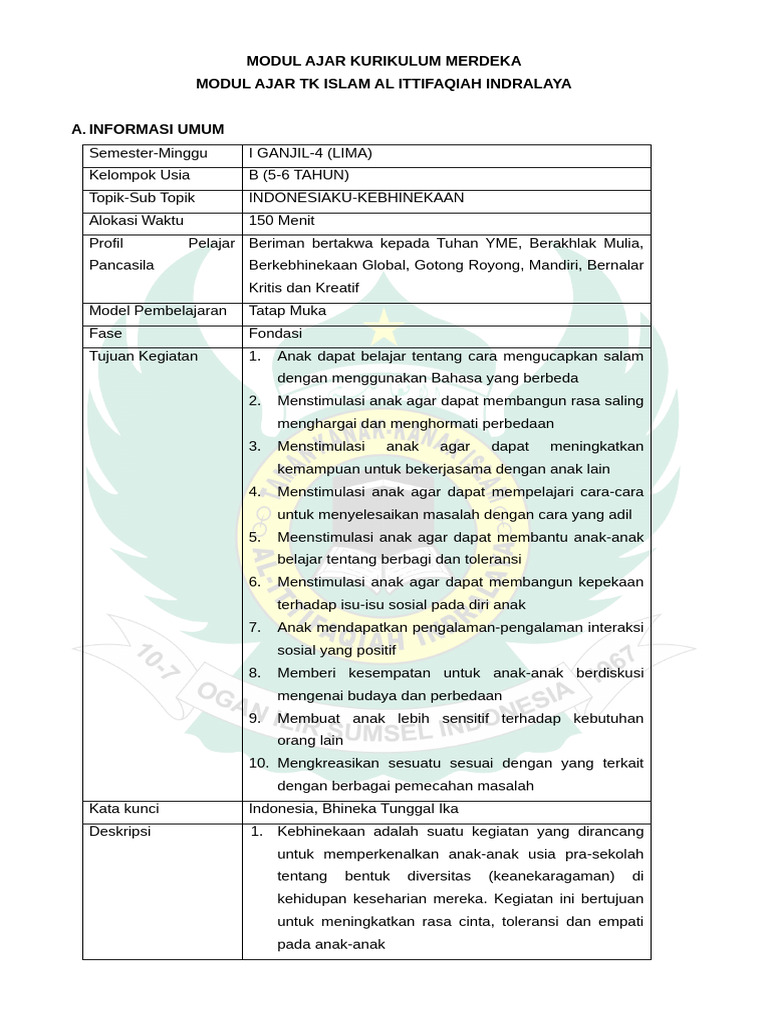 Modul Ajar Minggu Ke 5 | PDF