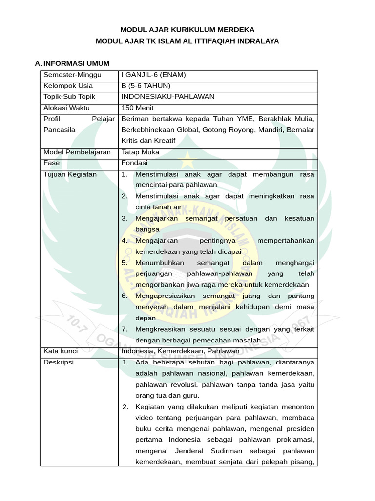 Modul Ajar Minggu Ke 6 | PDF