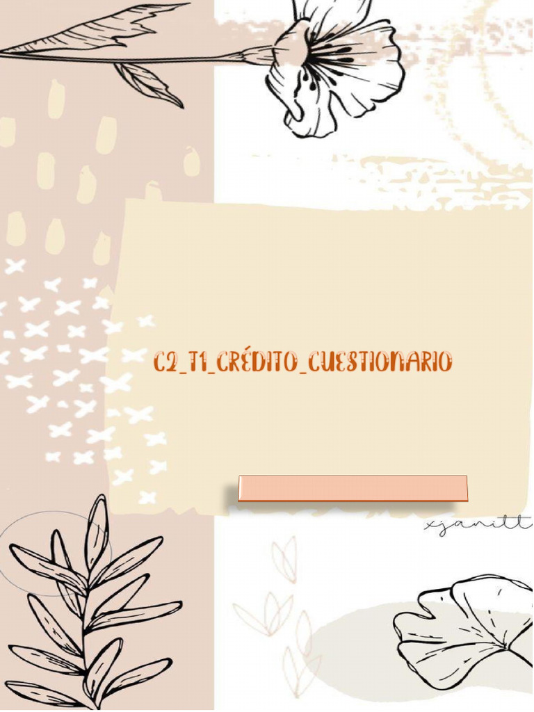 C2 T1 Crédito Cuestionario | PDF