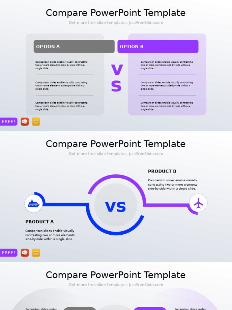 Compare PowerPoint Template | PDF