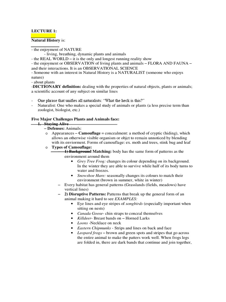 Biol1902lecture-Notes1-11 (60) 2014-15 | PDF
