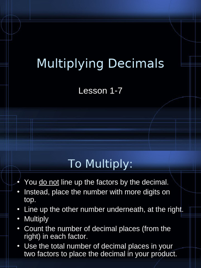0e4592091 - 1444658080 - 6th Grade Math Multiplying Decimals | PDF