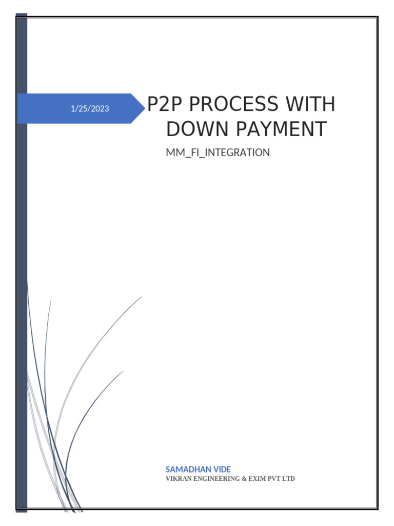 Sap P2P Process With Downpayment | PDF