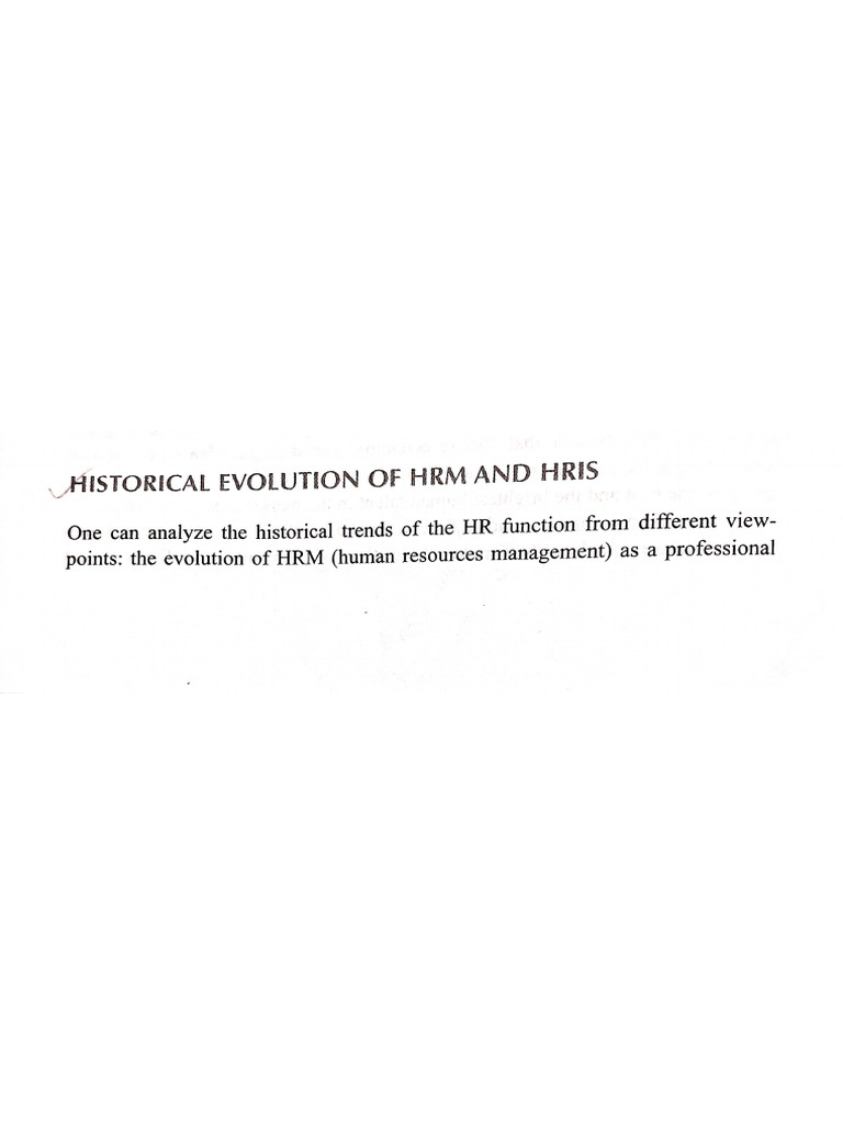 Evolution of HR | PDF