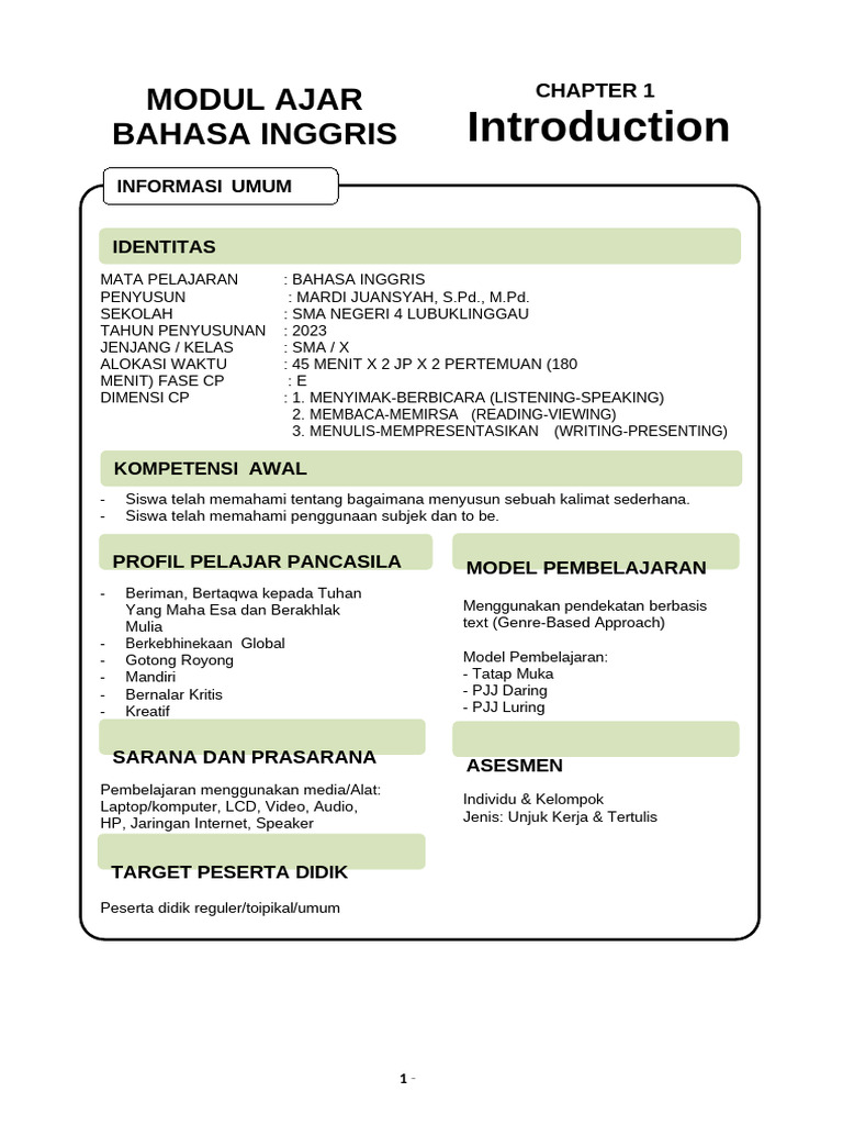 MODUL 1 Introduction | PDF