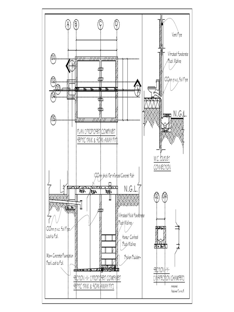 Septic Tank & S.A. Pit (Combined) | PDF | Building Technology ...