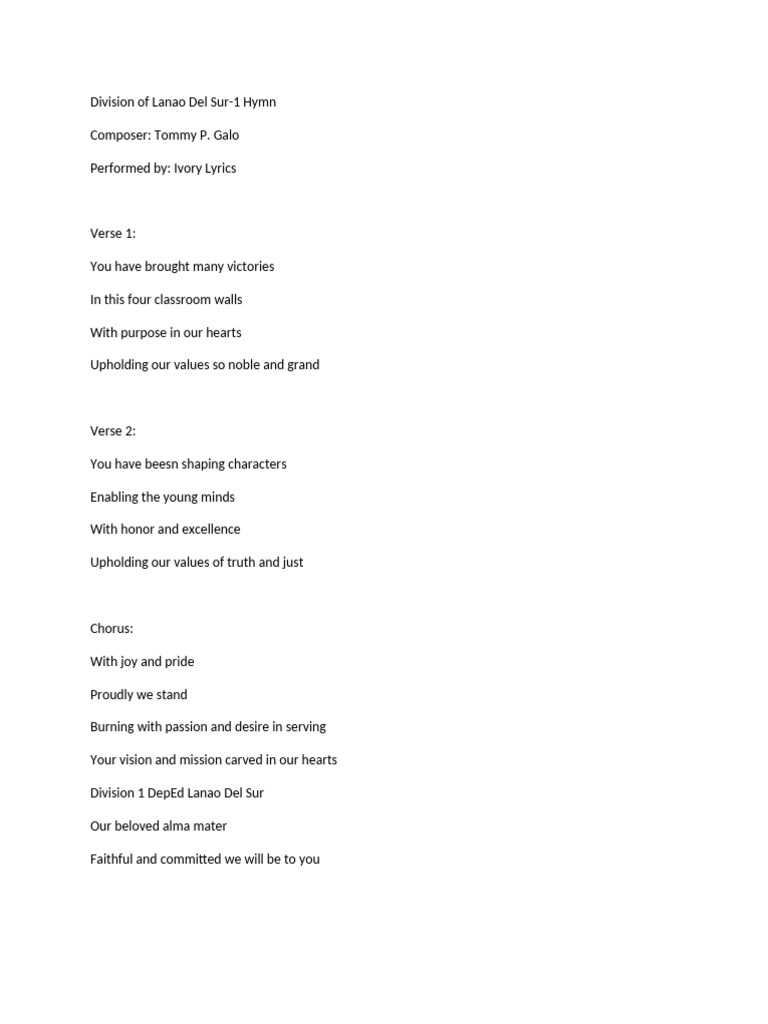 Lyrics | PDF