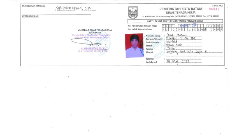 Ganda Manalu - CV-9 | PDF