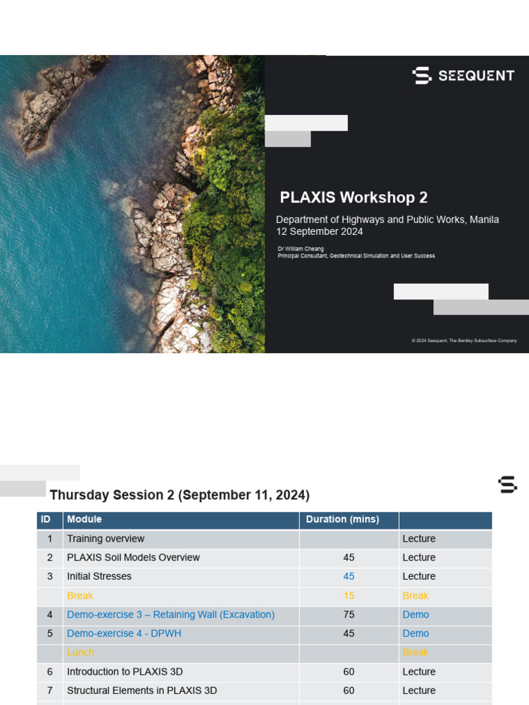 DPWH PLAXIS Day 2 Overview | PDF