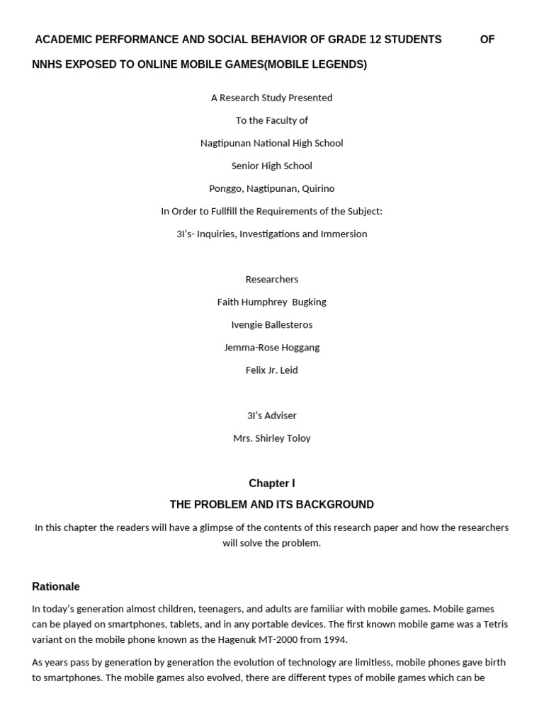 Academic Performance and Social Behavior of SHS | PDF