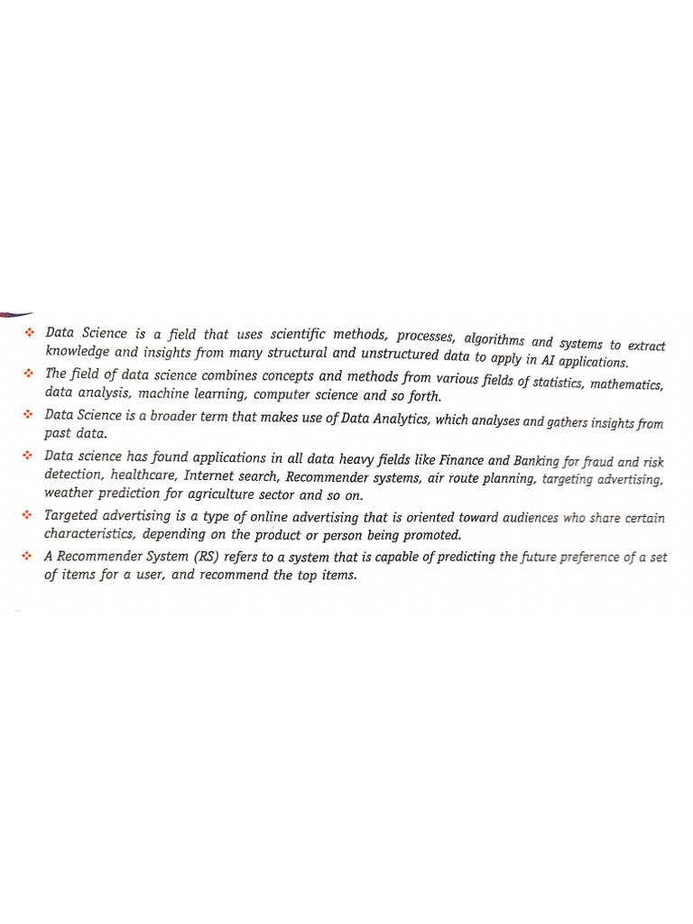Data Science Notes | PDF