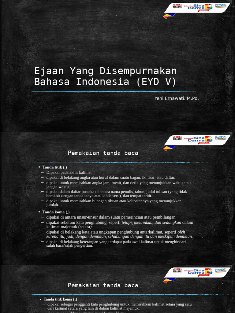 4 Bahasa Indonesia - Ejaan 3 | PDF