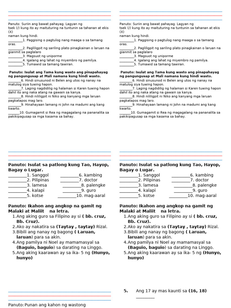 Q1 Week 7 Worksheet | PDF