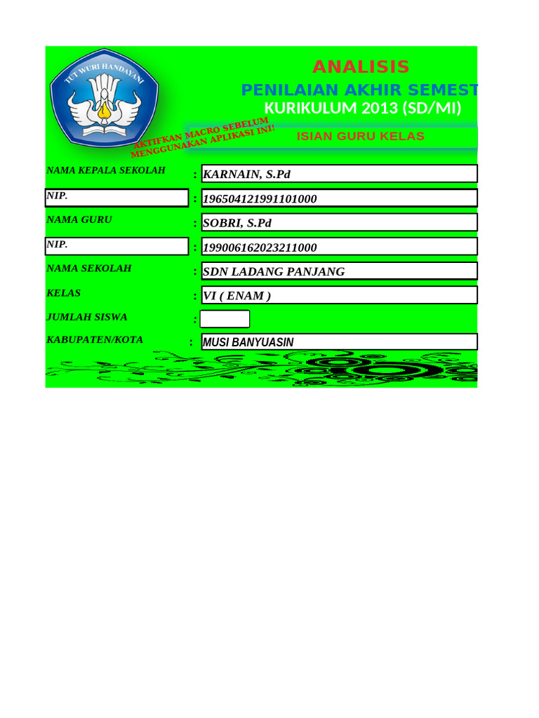 Analisis Mapel Pjok | PDF