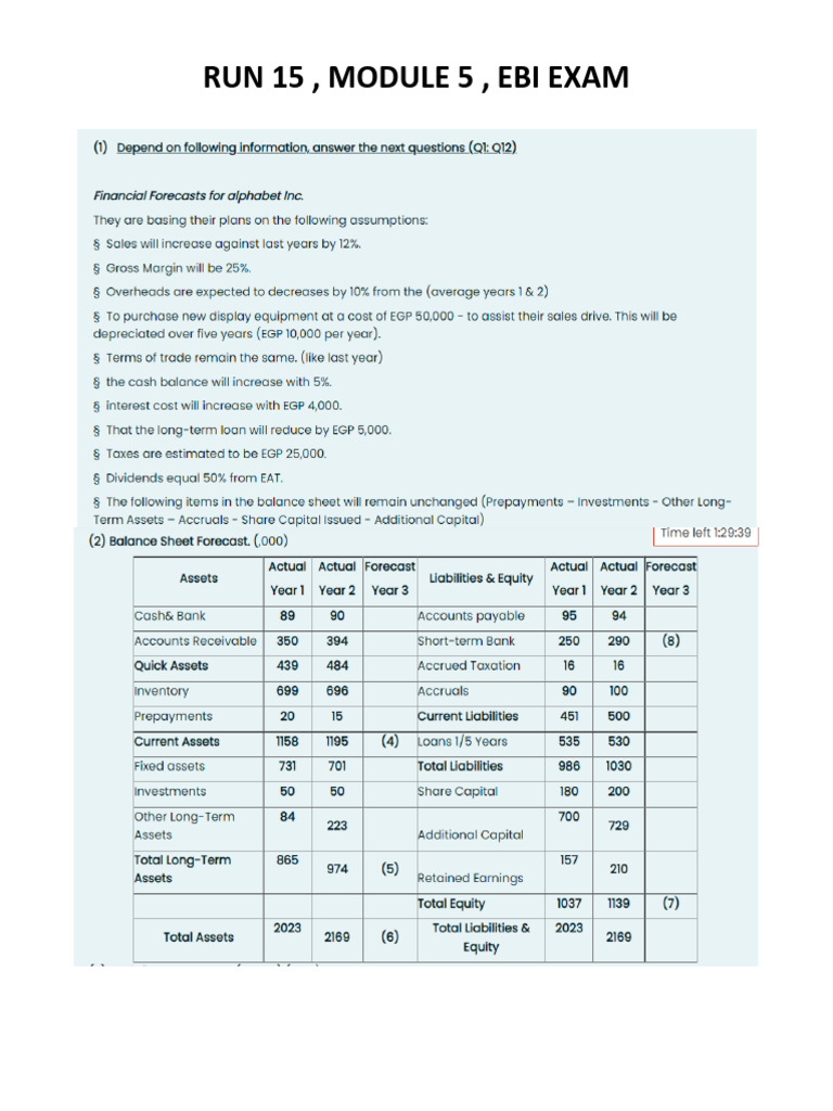 Run 15 , Module 5 , Ebi Exam | PDF