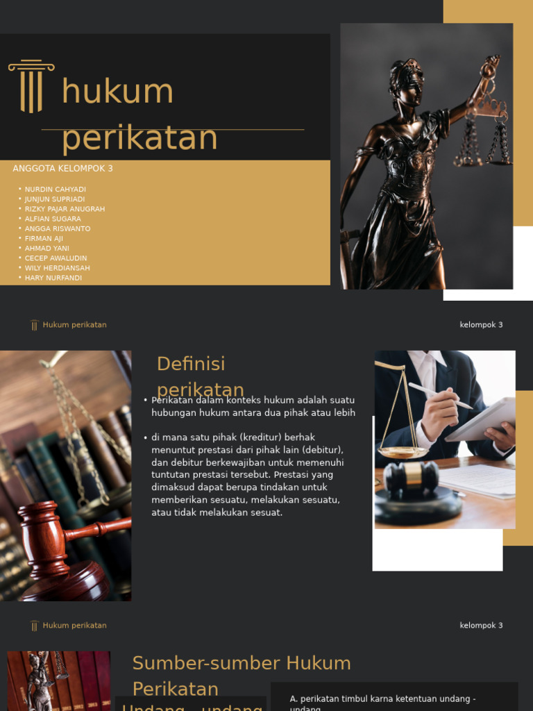 Presentasi Hukum Perikatan - Kelompok 3 | PDF