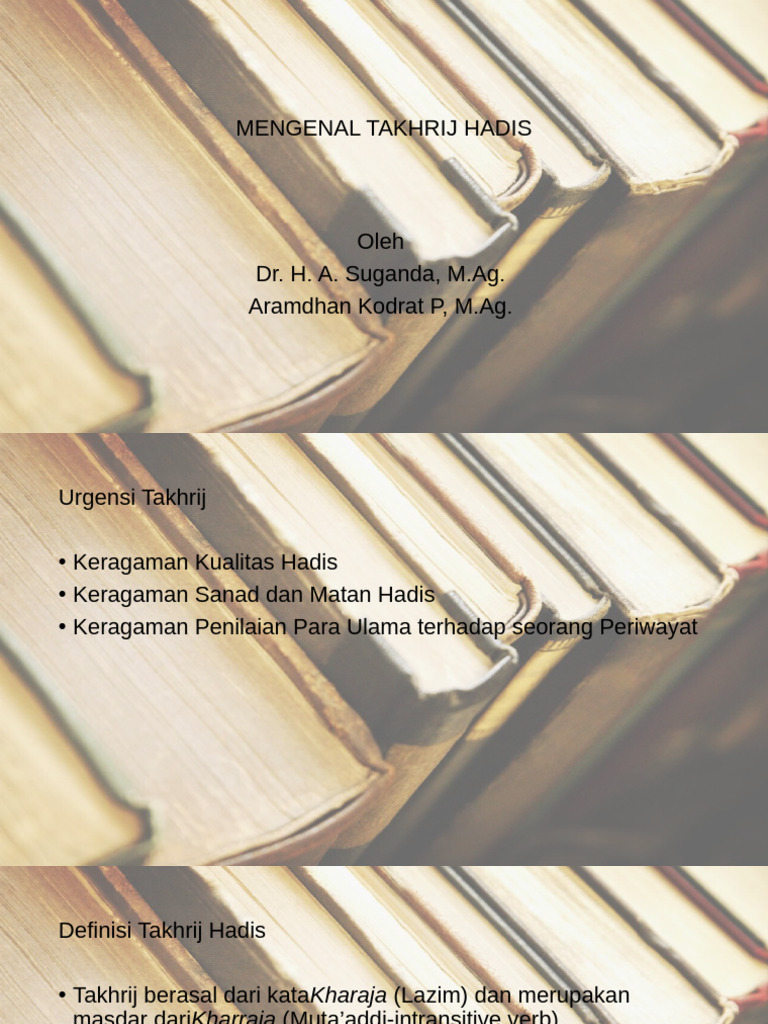 Mengenal Takhrij Hadis | PDF