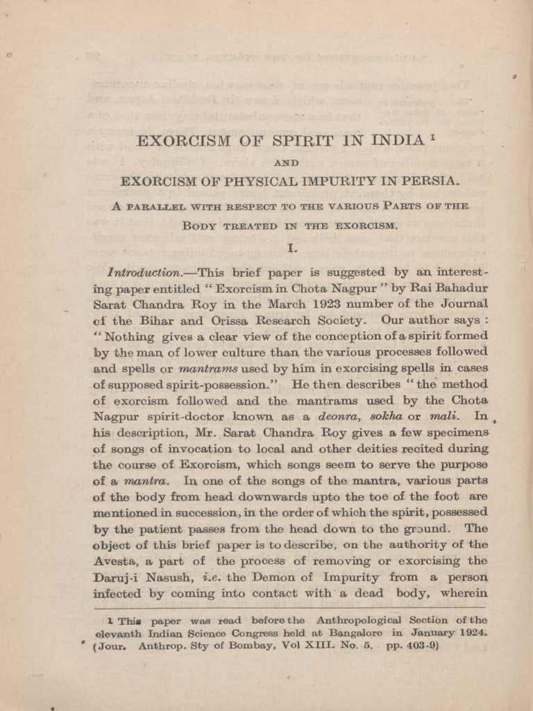 Exorcism of Spirit in India | PDF | Exorcism | Religion & Spirituality