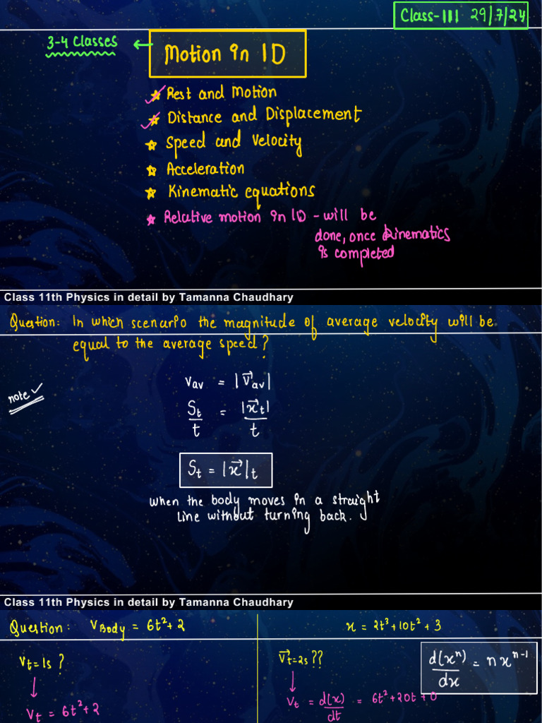 _Motion_in_a_Straight_Line_Notes_03 | PDF