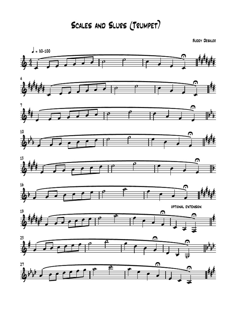 Scales and Slurs (Trumpet) | PDF