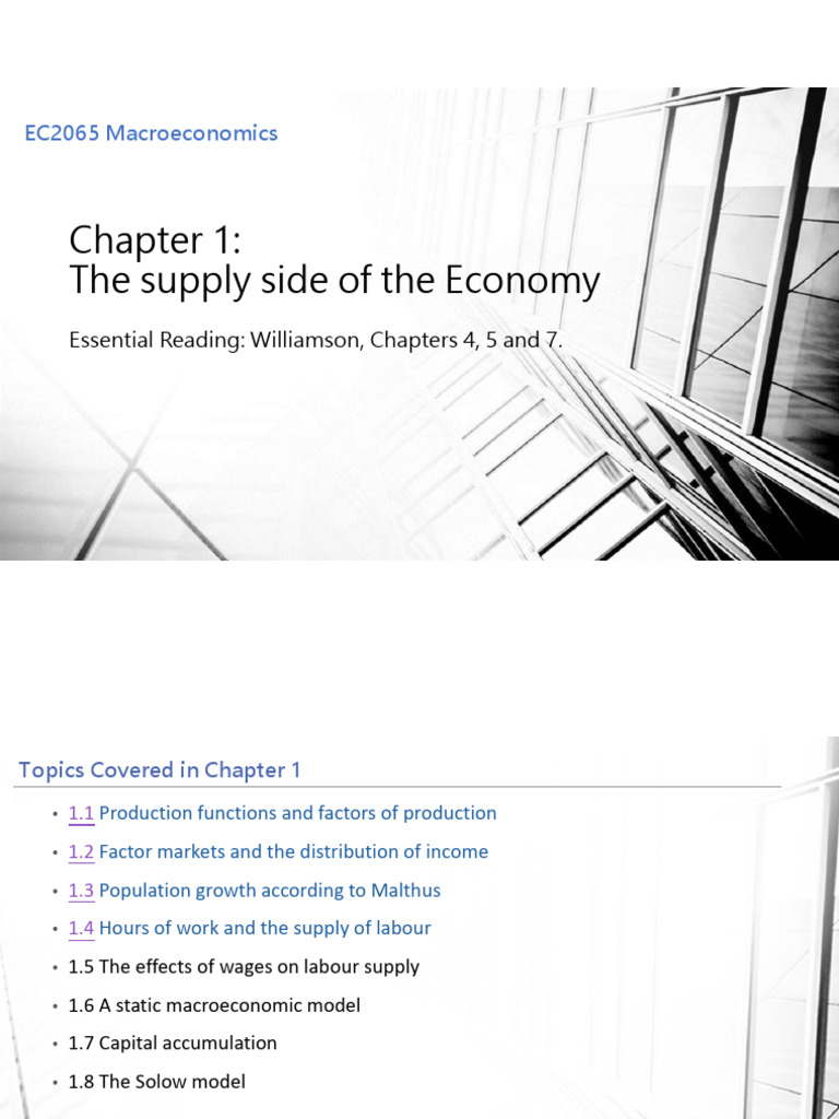 01a Supply Side Economy | PDF