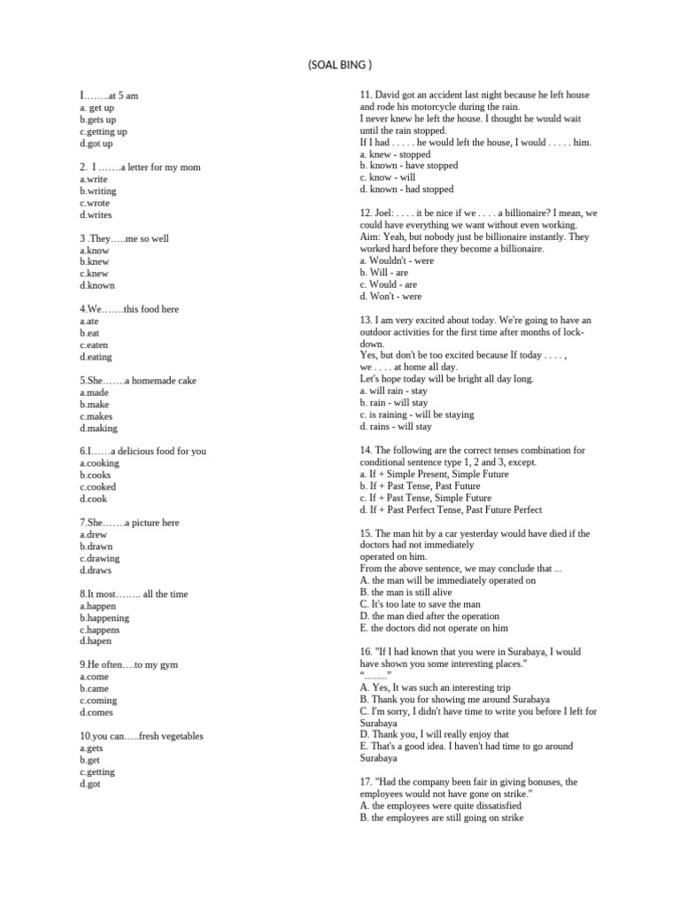Soal Uhar | PDF | Pudding | Cuisine