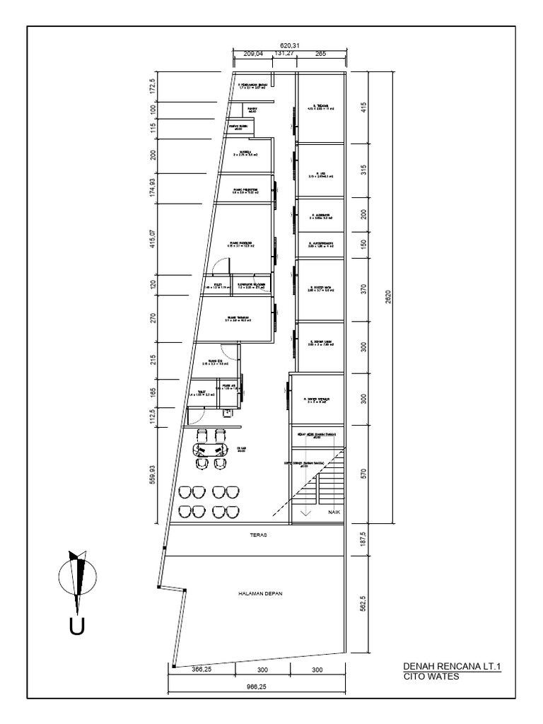 Denah Rencana Lt.1 Cito Wates | PDF