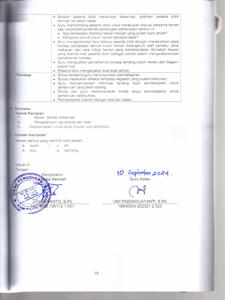 RPP Bu Umi PMM 4 | PDF