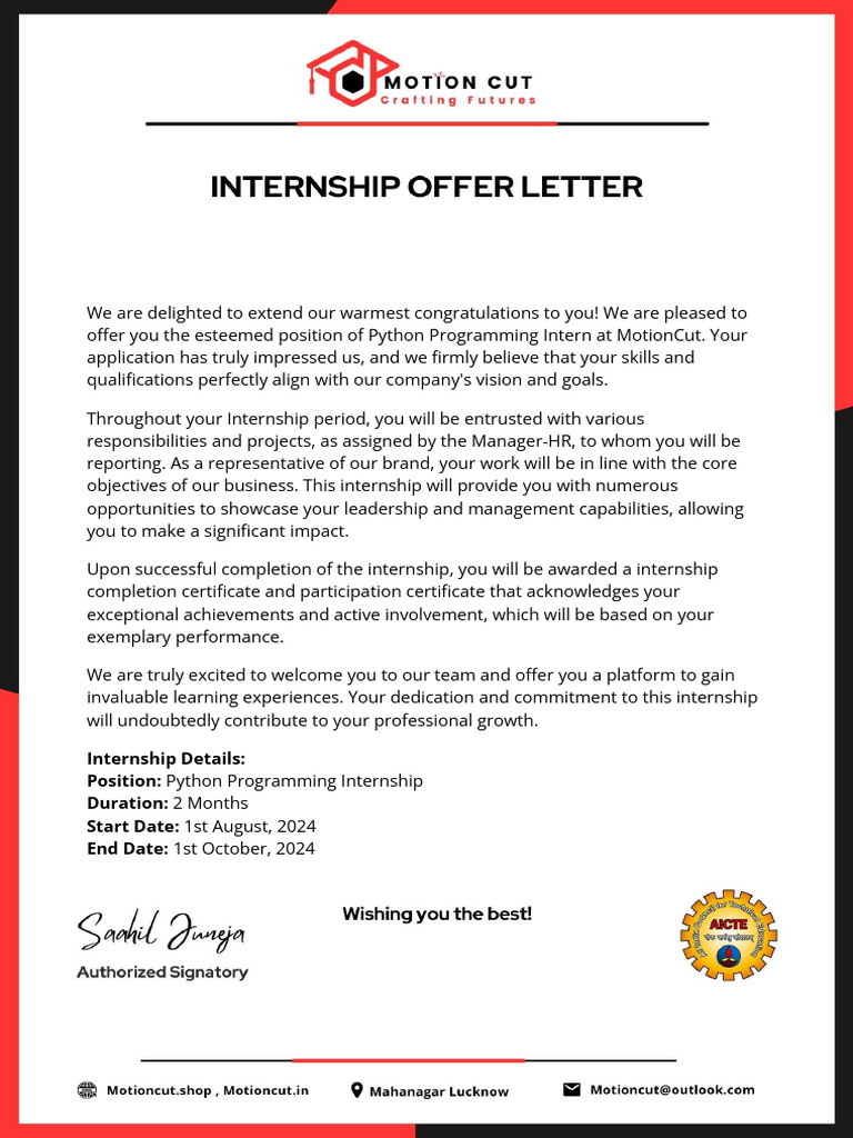Offer Letter | PDF