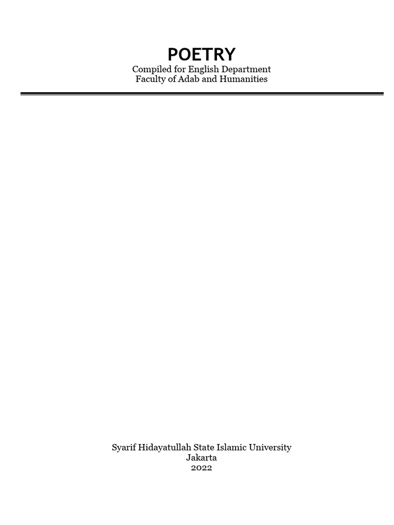 Handout Poetry | PDF