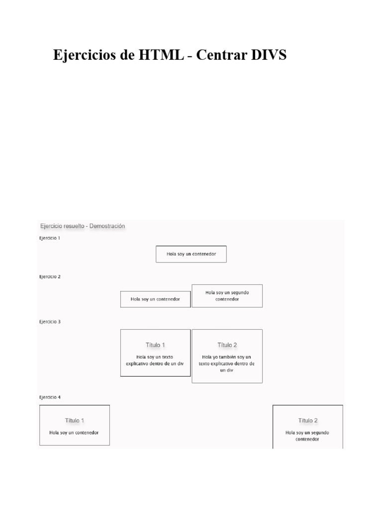 Ejercicios DIV HTML | PDF